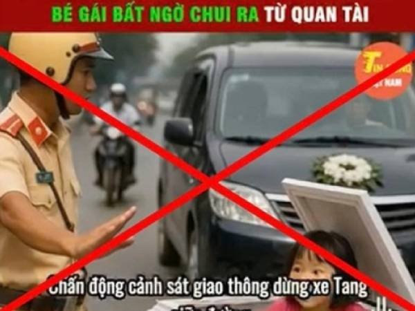 Sự thật về clip csgt dừng xe tang, bé gái chui ra từ quan tài?