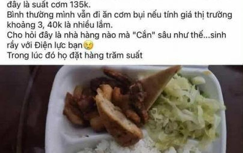Xôn xao suất cơm bình dân giá đắt đỏ bán cho thợ điện sau bão Kajiki