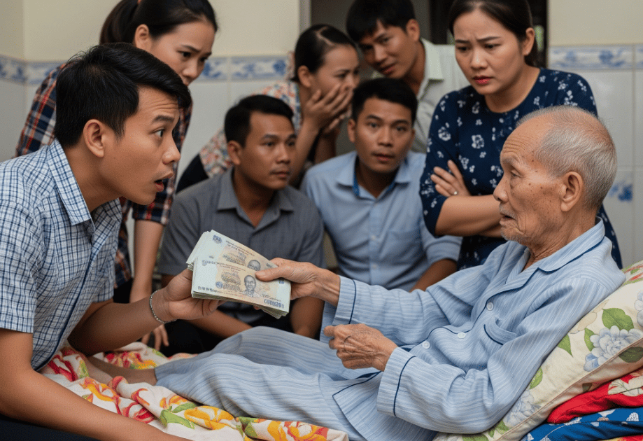 Trước khi bố vợ hấp hối thì ông gọi đến đưa cho tôi cả nửa tỷ rồi dặn ...