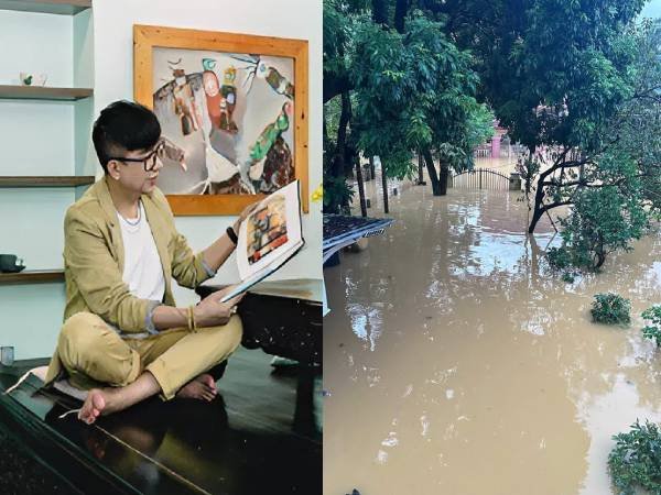 Biệt thự của Long Nhật ở Huế "chìm trong biển nước": Nước lũ dâng cao ...