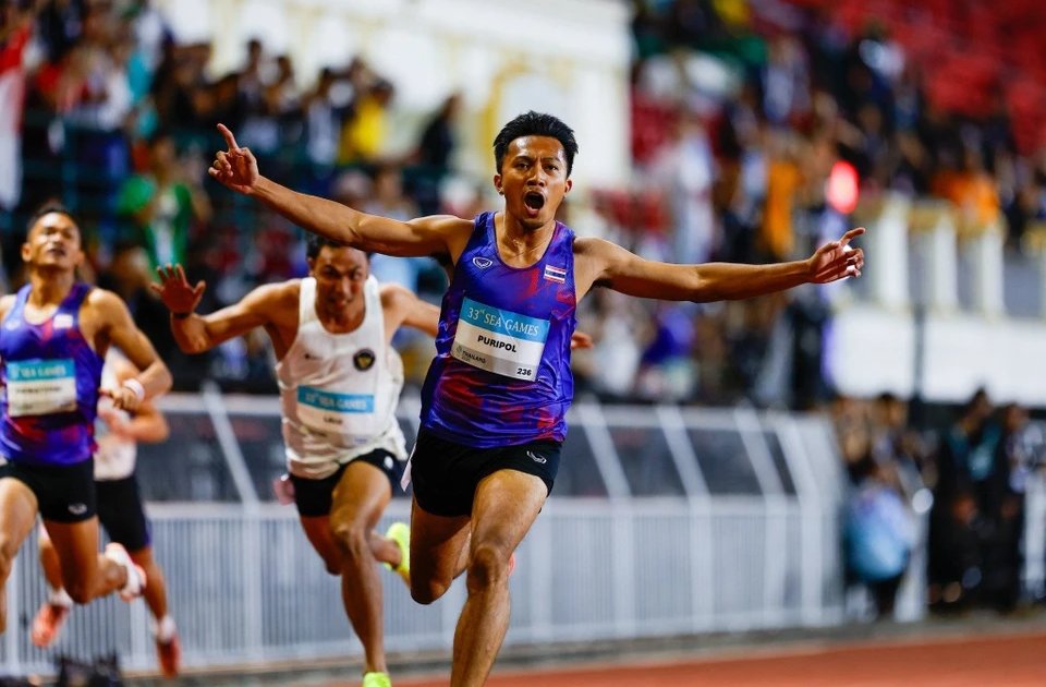 Thần đồng Thái Lan phá vỡ mốc 10 giây trên đường chạy 100m tại SEA Games 33